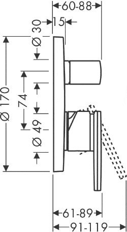 Hansgrohe Axor Citterio 39455000 Смеситель для ванны (хром), купить в ...