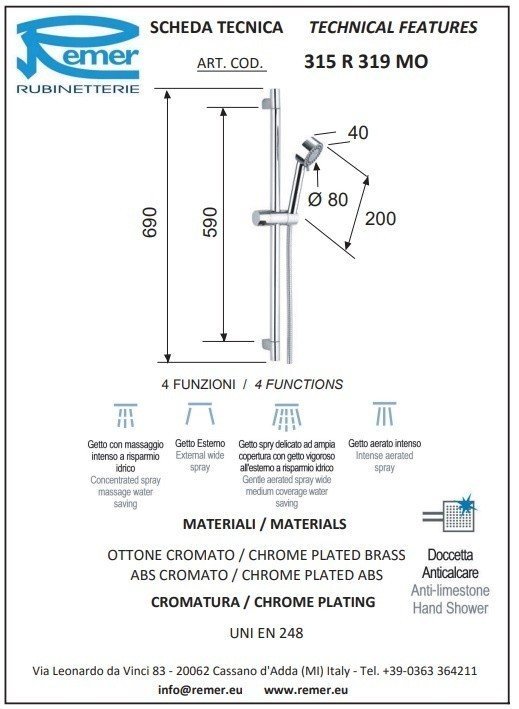REMER Winner W0910315RMOI Набор смесителей (хром), купить в магазине ...