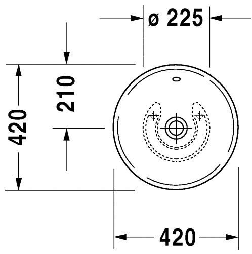 Duravit Bacino 0325420000 Раковина накладная 42 см (белый), купить в ...