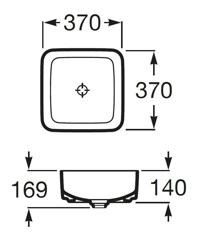 Roca Inspira 327532000 Раковина накладная на 37 см, в магазине ...