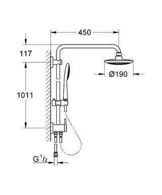 Grohe Rainshower Icon 27430 000 Душевая система, купить в магазине ...