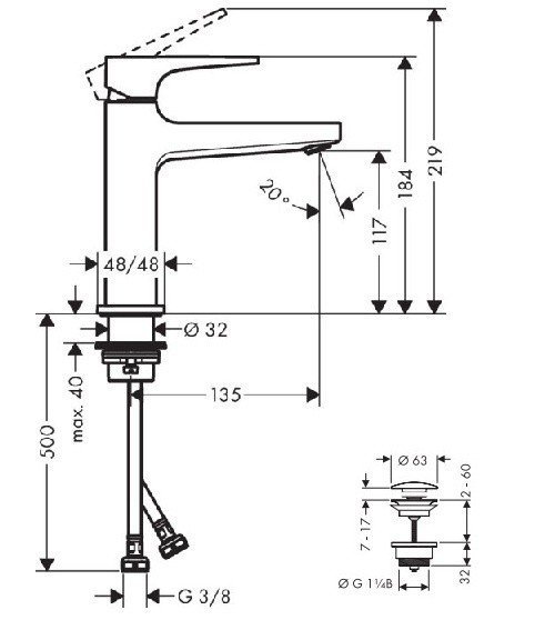 Hansgrohe Metropol 32507700 Смеситель для раковины, купить в магазине ...