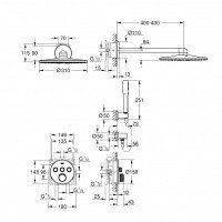 Grohe SmartControl 34709000 Душевая система скрытого монтажа (хром ...