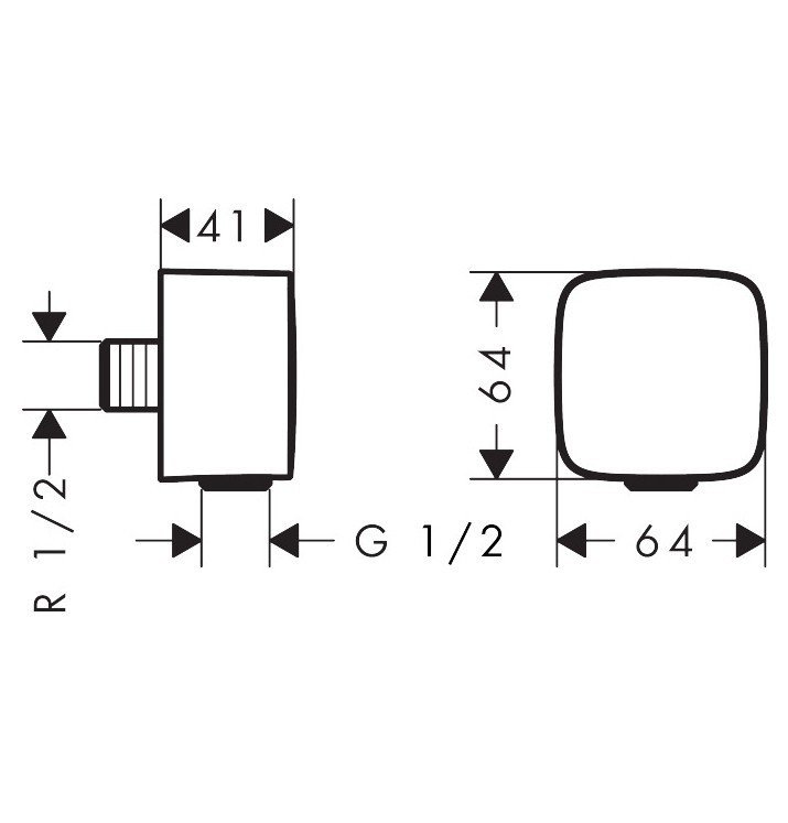 Hansgrohe FixFit 26457670 Шланговое подключение, купить в магазине ...