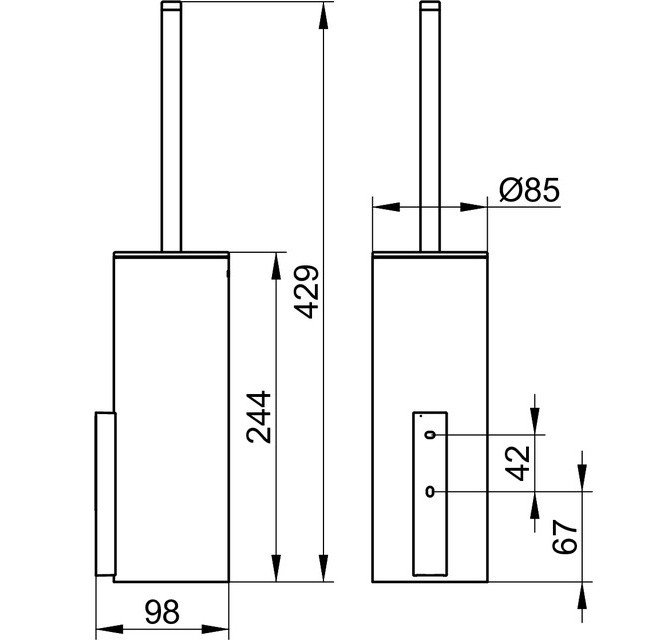 KEUCO Edition 400 11564019000 - Ёршик для унитаза подвесной (хром), купить в магазине сантехники ...