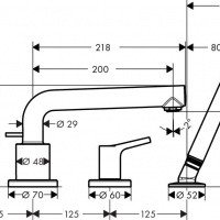 Hansgrohe Talis S 72419000 Смеситель на борт ванны, в магазине ...