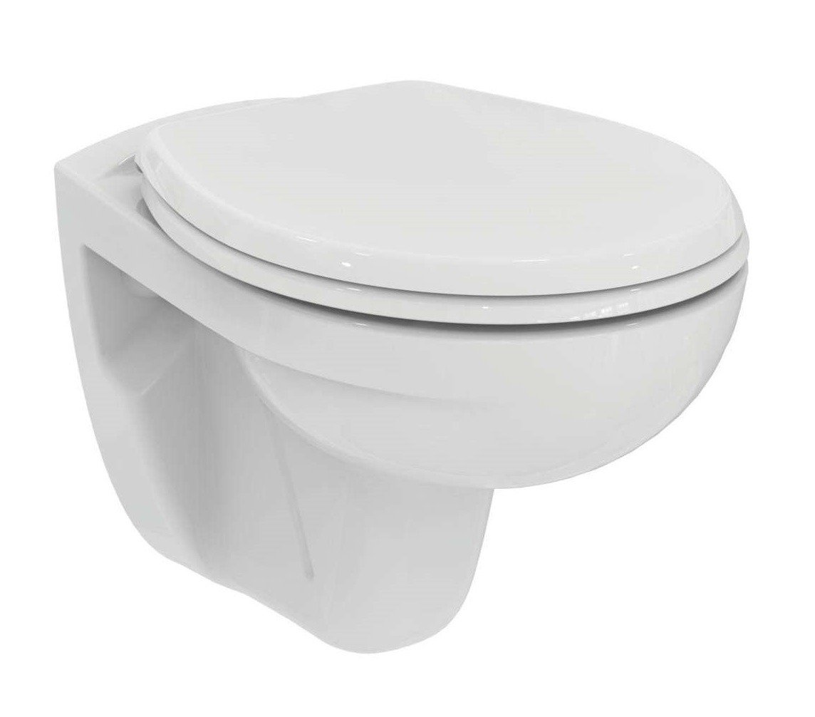 Ideal Standard Eurovit K881201 Подвесной унитаз безободковый с крышкой ...