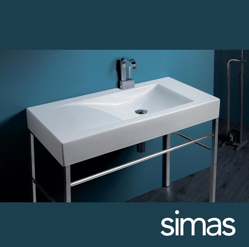 SIMAS Frozen FZ12*1 - Раковина для ванной комнаты 100*50 см, с ...