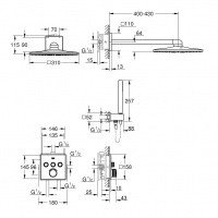 Grohe SmartControl 34712000 Душевая система скрытого монтажа (хром ...