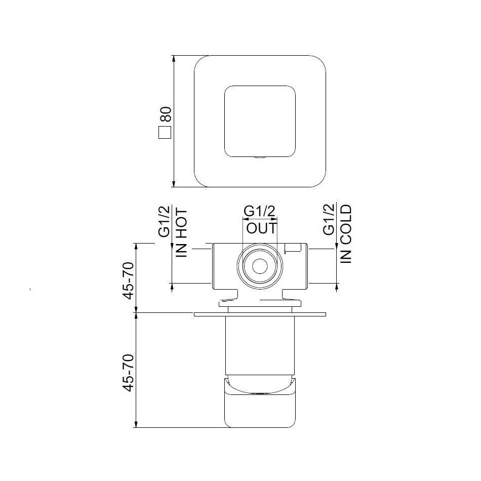 Webert ONE-X OX880101740 Смеситель для душа (белый матовый), в магазине сантехники Сантехмаг.Ру