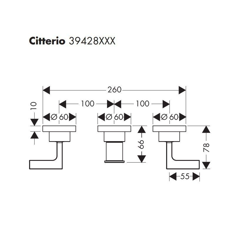 Axor Citterio 39428000 Смеситель для ванны (хром), в магазине ...