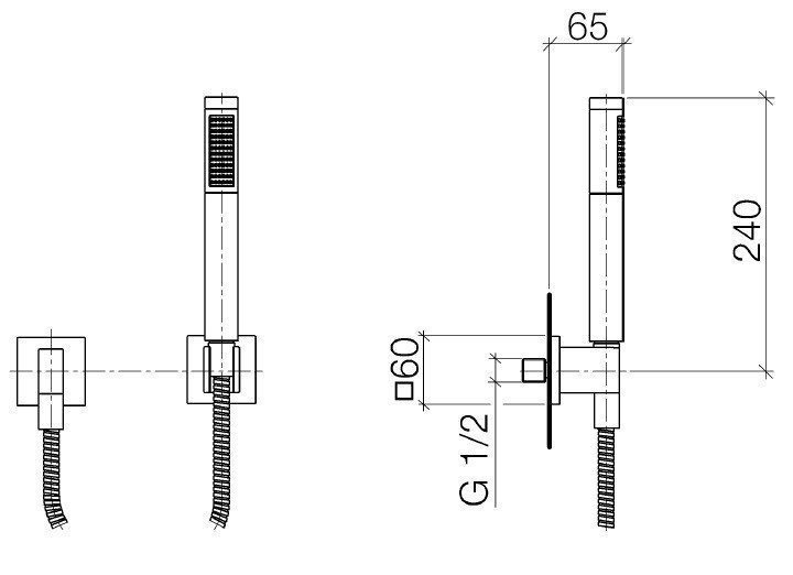Dornbracht 27 808 980 Душевой гарнитур (хром), в магазине сантехники ...
