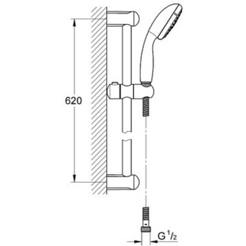 Душевой гарнитур 27644000 GROHE Tempesta New, в магазине сантехники ...