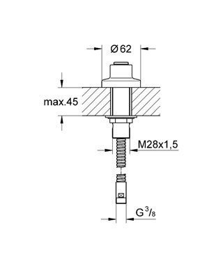 Grohe 27151000 Вывод для ручного выдвижного душа (хром), в магазине ...