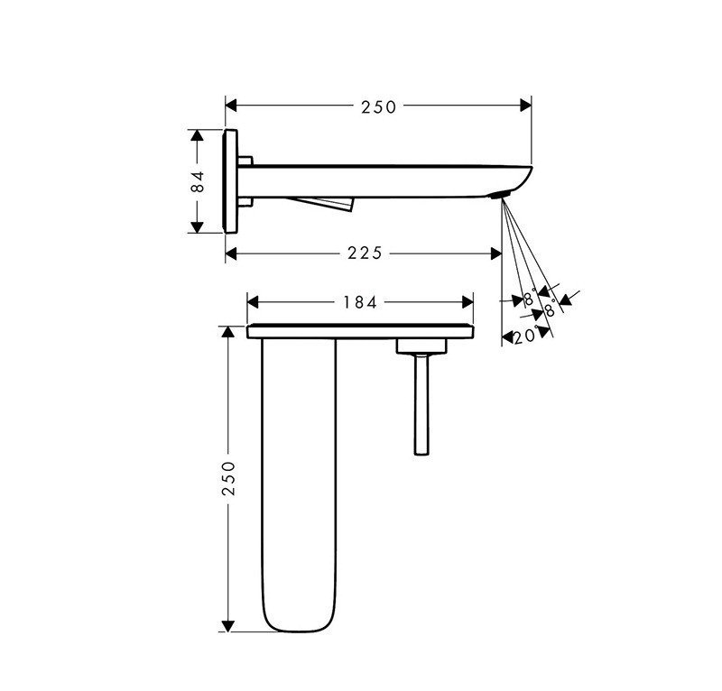 Hansgrohe PuraVida 15085400 - Настенный смеситель для раковины (белый ...