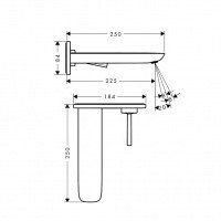 Hansgrohe PuraVida 15085400 - Настенный смеситель для раковины (белый ...