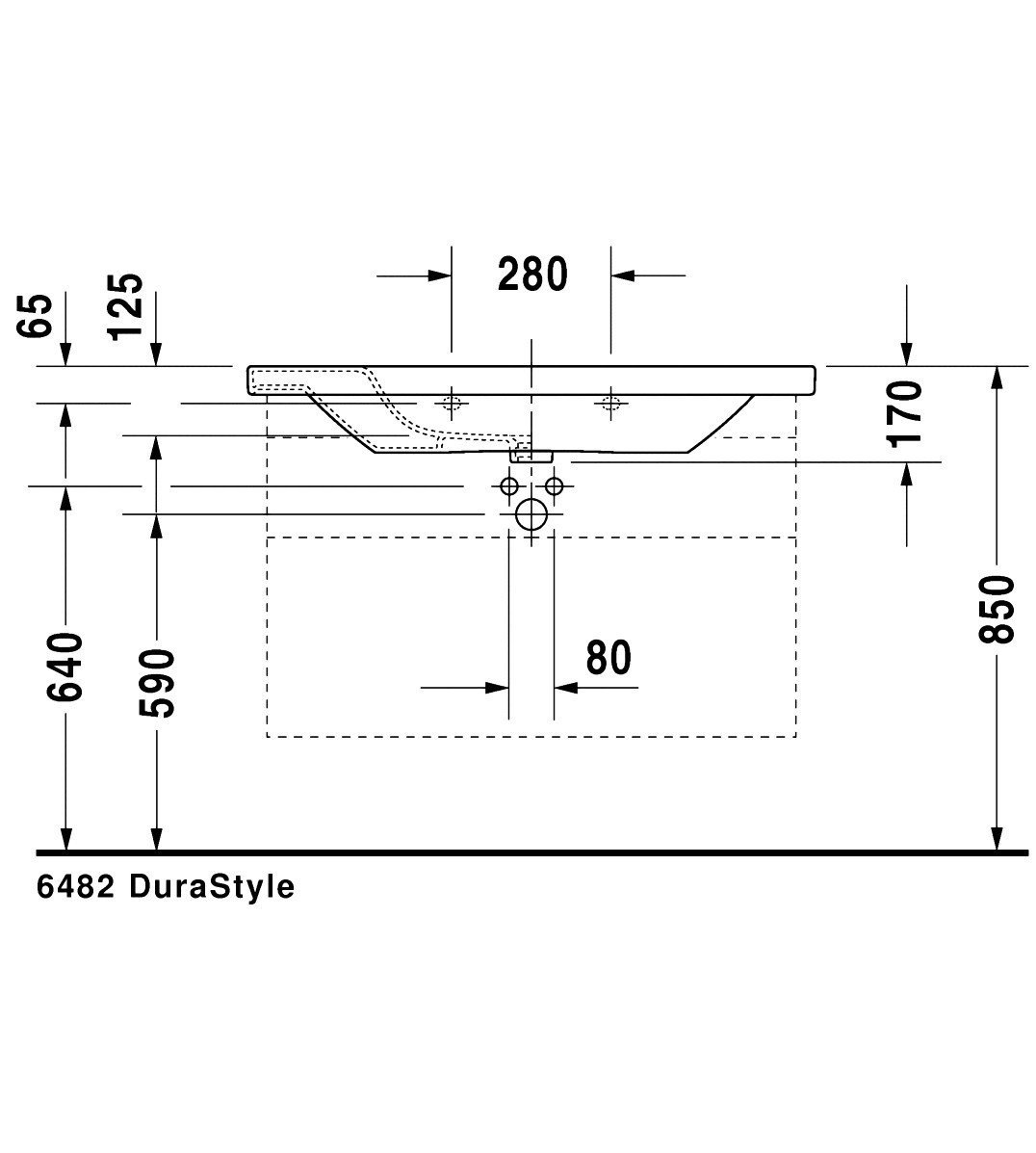 Duravit DuraStyle 232010 00 30 Раковина подвесная 100 см (белый), в ...