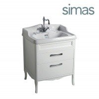 SIMAS Arcade ARM1 - Тумба для раковины AR834 (белый | хром), в магазине сантехники SANTEHMAG.RU