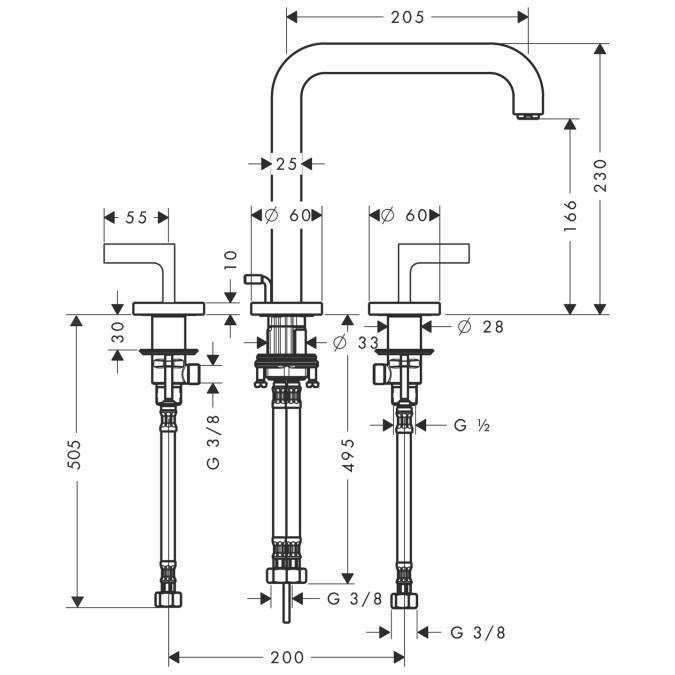 Hansgrohe Axor Citterio 39155000 Смеситель для раковины (хром), в ...