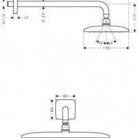 Верхний душ 27376000 Hansgrohe Raindance E 360 AIR 1jet, купить в ...