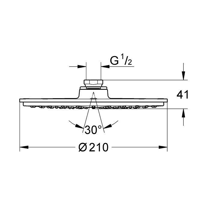 GROHE Rainshower Cosmopolitan 210 28373000 Верхний душ (хром), в ...