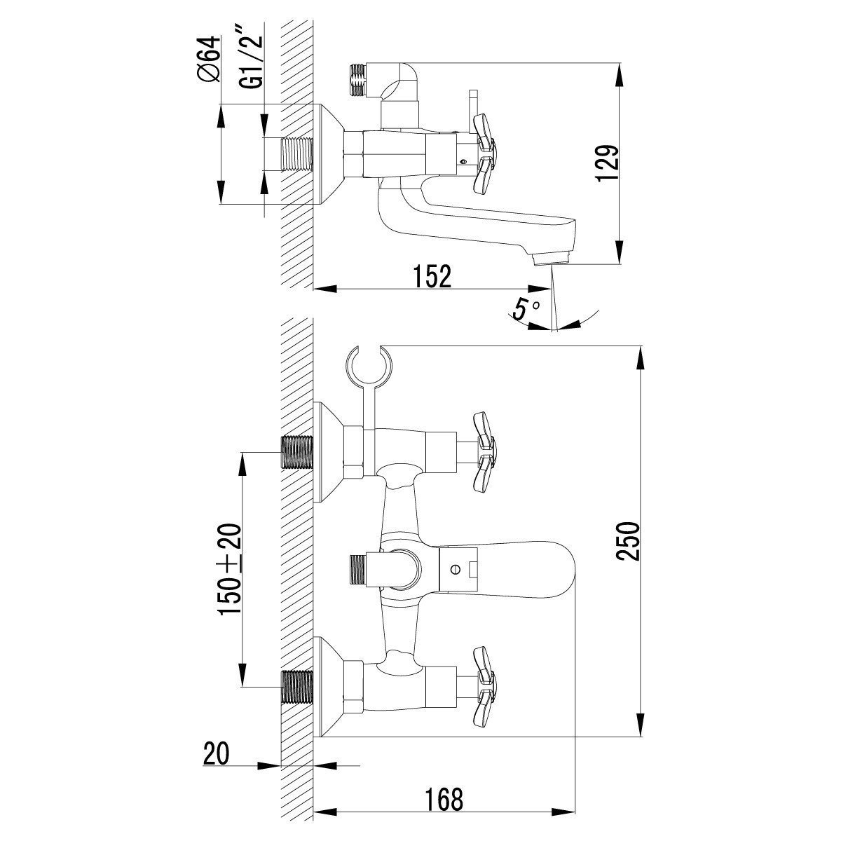 Lemark Partner LM6542C - Смеситель для ванны (Хром), купить в интернет ...