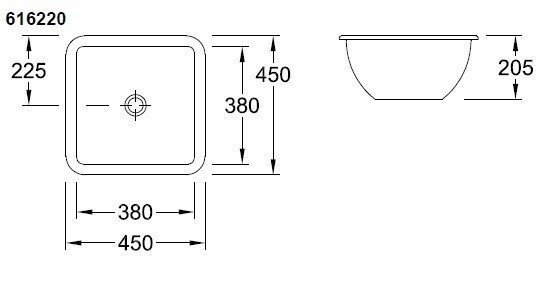 Villeroy&Boch Loop Friends 61622001 Раковина (альпийский белый), в ...