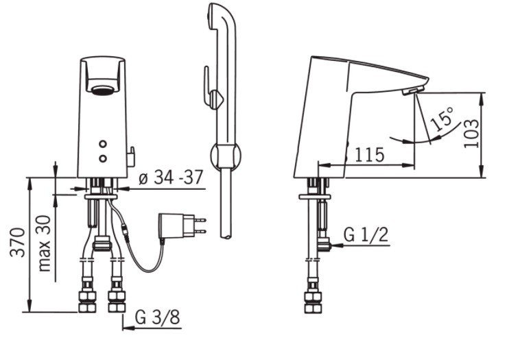 Oras Cubista 2826F Бесконтактный смеситель для раковины (хром), купить ...