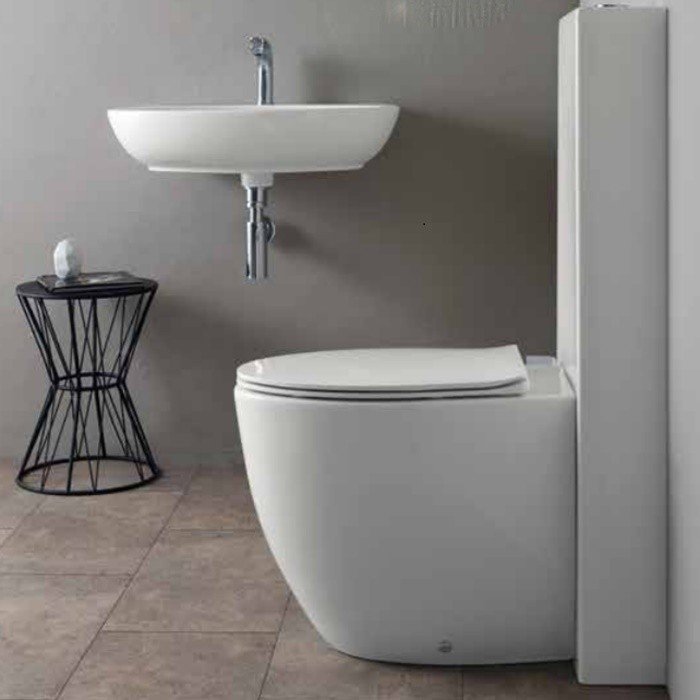 SIMAS BORMIO BR01 Унитаз приставной, напольный, безободковый (белый), купить в магазине ...