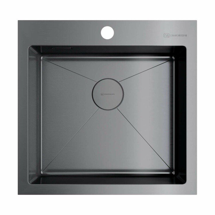 OMOIKIRI Akisame 4973440 Мойка для кухни 51*51 см (вороненая сталь ...