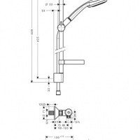 Душевой набор 27056 000 Hansgrohe Croma 100 Multi/Ecostat E Combi с ...