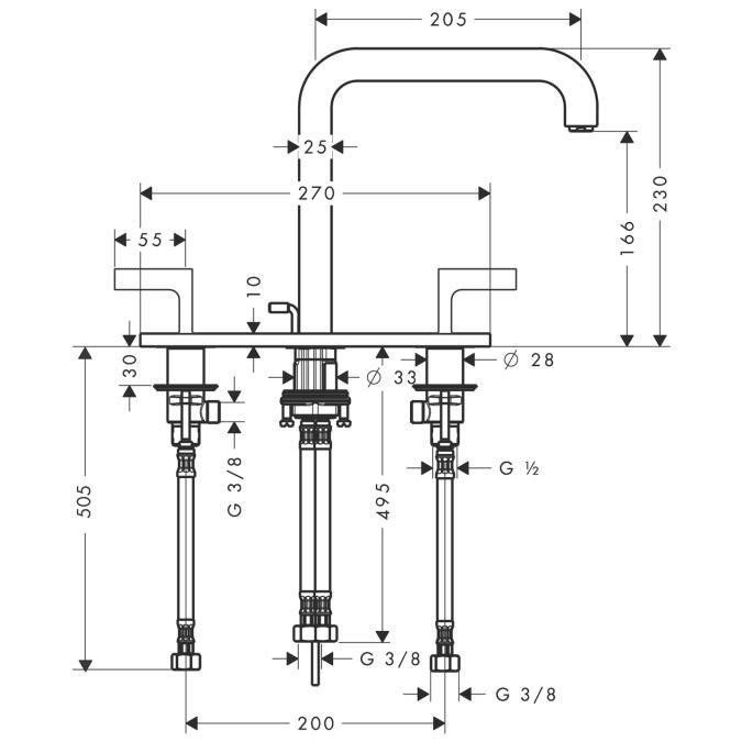 Hansgrohe Axor Citterio 39156000 Смеситель для раковины (хром), в ...