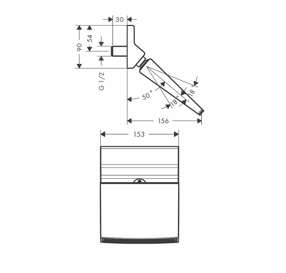 Верхний душ 26442000 Hansgrohe Raindance Rainfall 150, в магазине ...