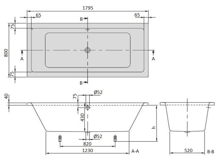 Villeroy & Boch Targa Plus Duo UBA180NES2V01+U99740000 Ванна ...