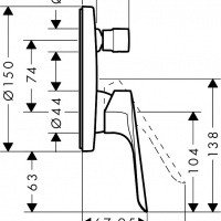Hansgrohe Logis E 71404000 Смеситель для ванны, купить в магазине ...