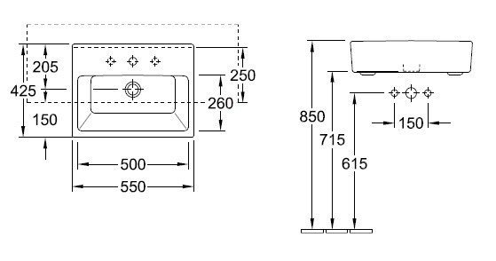 Villeroy&Boch Memento 41335501 Раковина (альпийский белый), в магазине ...