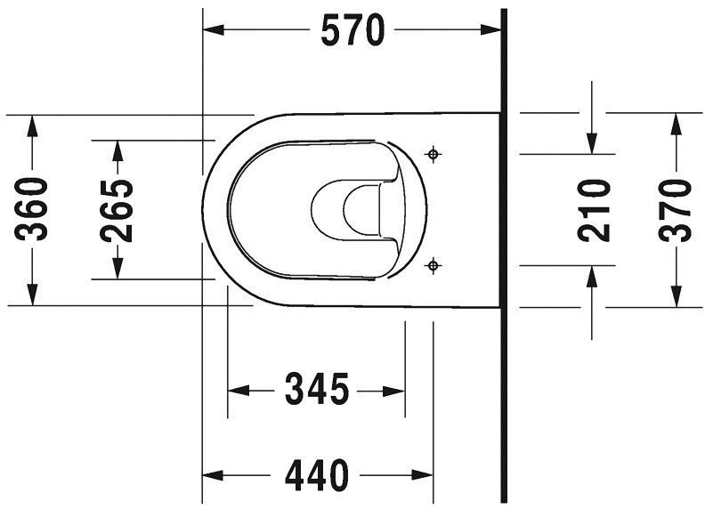 DURAVIT ME by Starck 2529092000 Подвесной унитаз покрытие HygieneGlaze ...