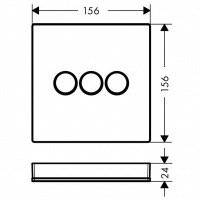 Переключатель на 3 положения 15736400 Hansgrohe ShowerSelect Glass ...