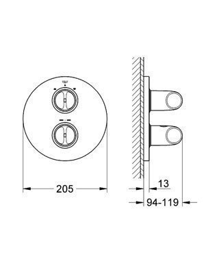 Термостат для ванны 19364 LS0 GROHE Veris, белая луна, в магазине ...