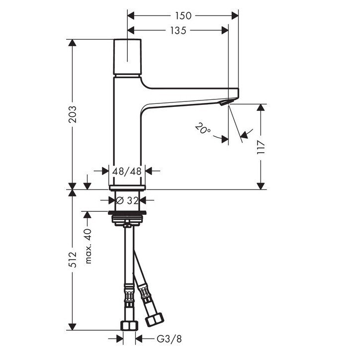 Смеситель для раковины 32571000 Hansgrohe Metropol (хром), купить в ...