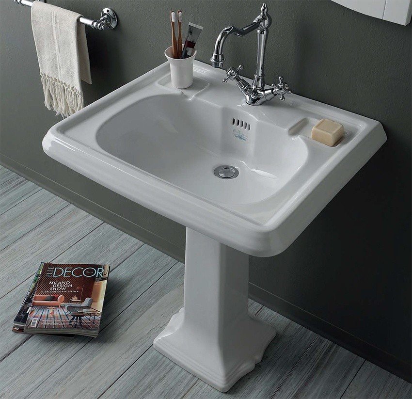 SIMAS Arcade AR844*3 - Раковина для ванной комнаты 68 см | с тремя отверстиями для смесителя ...