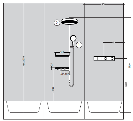 Hansgrohe Rainfinity Showerpipe 360 26842700 Душевая система, купить в ...