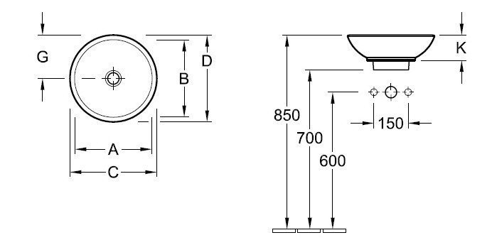 Раковина 51440001 VILLEROY&BOCH Loop Friends, купить в магазине ...