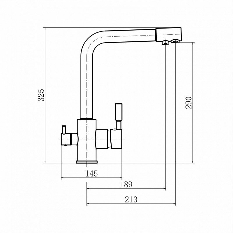 FASHUN A4352 Высокий смеситель для кухни (хром), купить в магазине ...