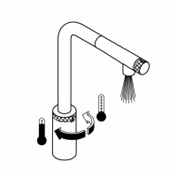 GROHE Minta SmartControl 31613000 Сенсорный смеситель кухни с выдвижным ...