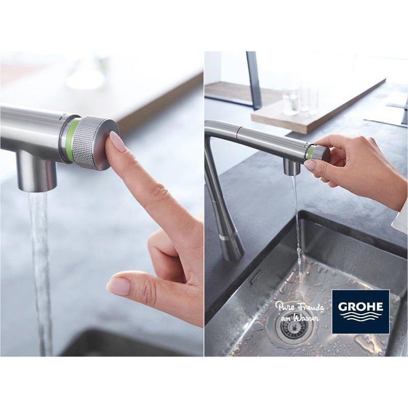 GROHE Minta SmartControl 31613000 Сенсорный смеситель кухни с выдвижным ...