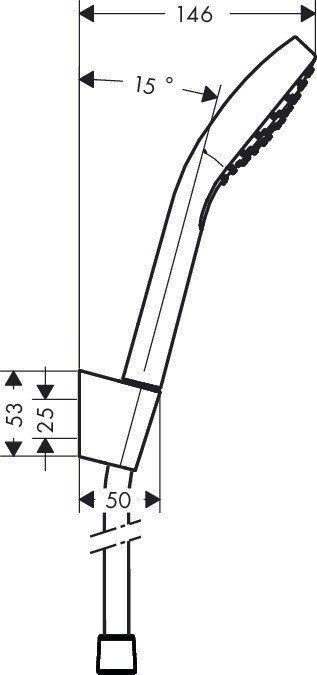 Hansgrohe Croma Select E 1jet 26412400 Душевой гарнитур (хром/белый ...