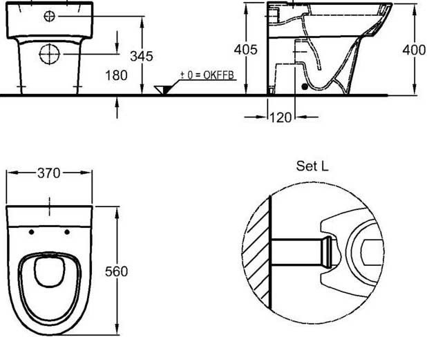 KERAMAG Flow 216900 Унитаз напольный, купить в магазине сантехники ...