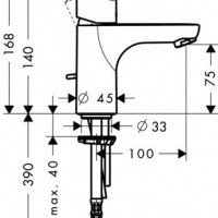 Смеситель для раковины 31612000 Talis E² Hansgrohe, в магазине ...