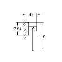 GROHE Essentials 40689AL1 - Держатель туалетной бумаги (темный графит ...
